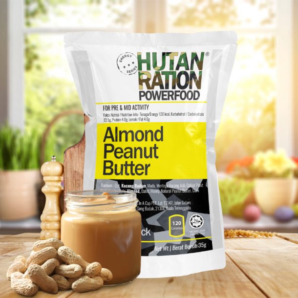 Almond Peanut Butter (10pcs x 35g) - Hutan Ration