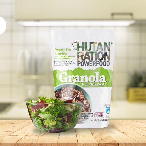 Pecan Gula Melaka Granola (3 packs x 200g) - Hutan Ration