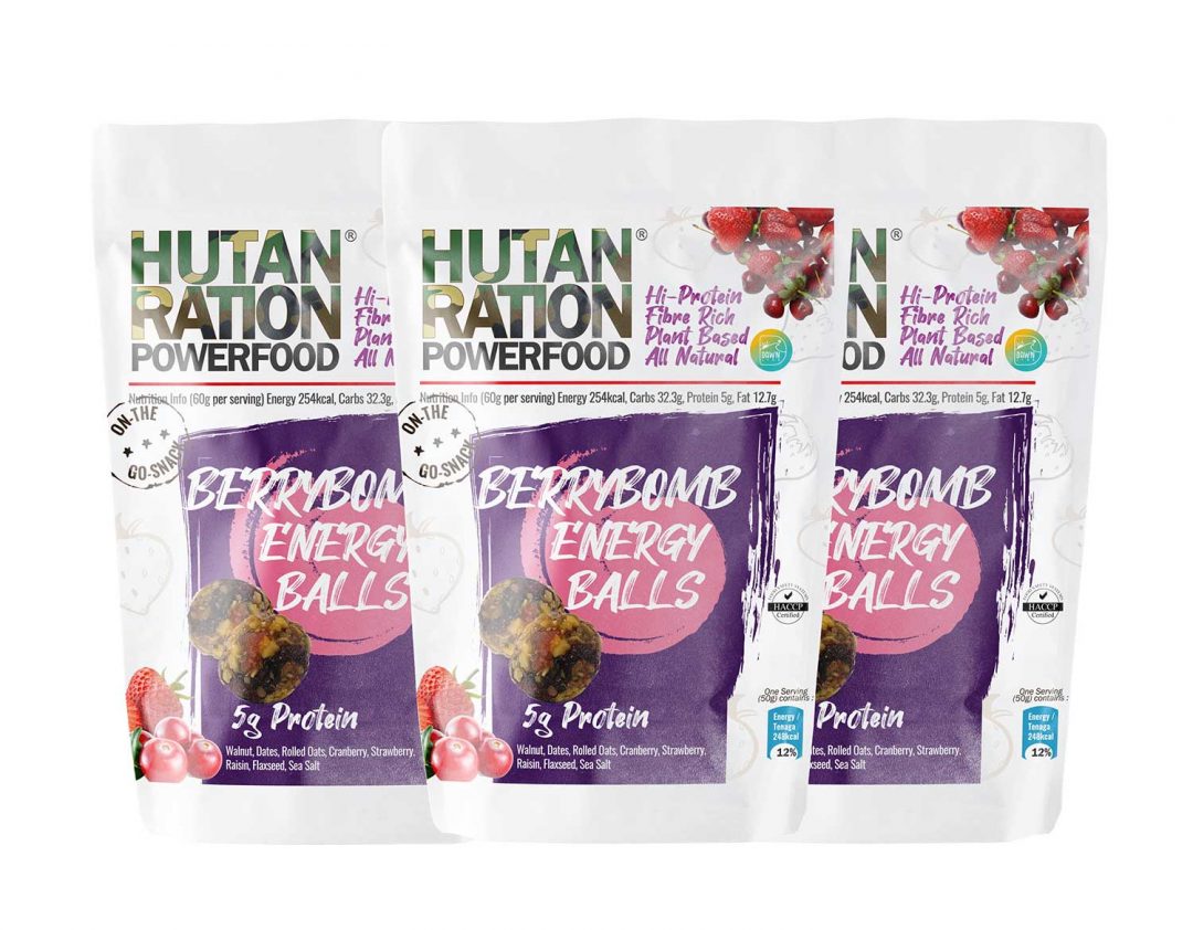 Berrybomb Protein Balls (3packs x 60g) - Hutan Ration