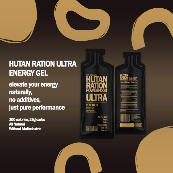 Hutan Ration Ultra Energy Gel – 10pcs x 33g, 100 calories, 25g carbs - Hutan Ration